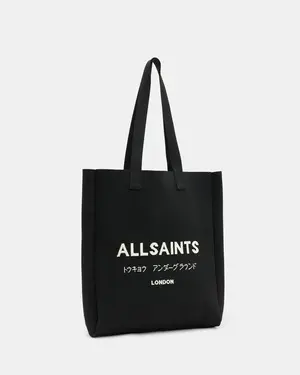 ALLSAINTS Izzy Logo Print Knitted Tote Bag