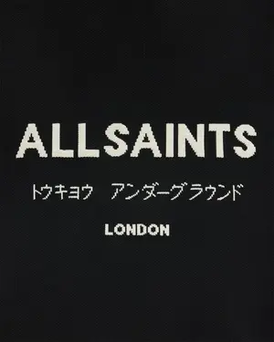ALLSAINTS Izzy Logo Print Knitted Tote Bag