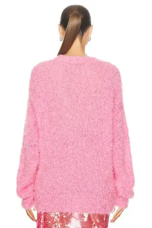 Lapointe Textured Mohair Crewneck Pullover