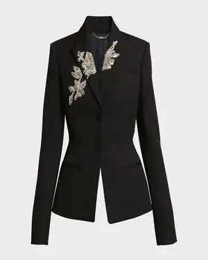 Erdem Crystal-embellished Blazer