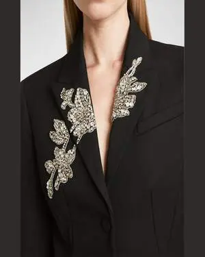 Erdem Crystal-embellished Blazer