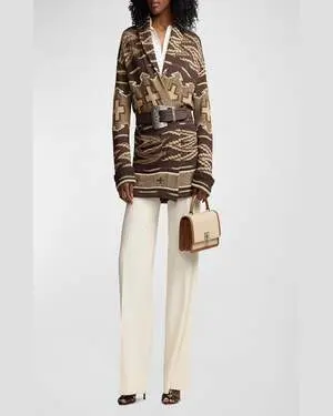 Ralph Lauren Handknit Cardigan With Self-tie Waist