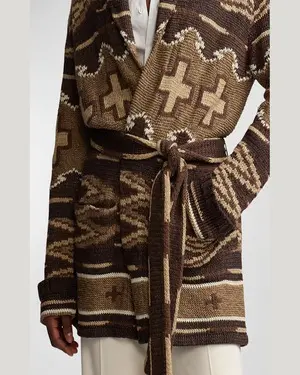 Ralph Lauren Handknit Cardigan With Self-tie Waist