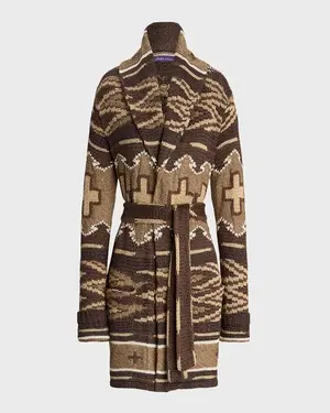 Ralph Lauren Handknit Cardigan With Self-tie Waist