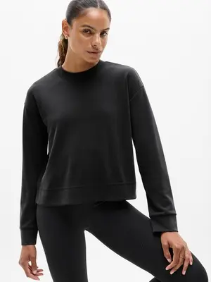Athleta Seasoft Crewneck Sweatshirt - Black