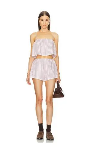 HELSA Wide Stripe Poplin Camisole