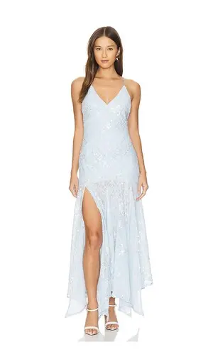Line & Dot Strappy Evening Dresses