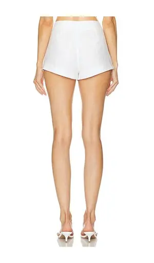 HELSA Washed Linen Micro Shorts - Natural White