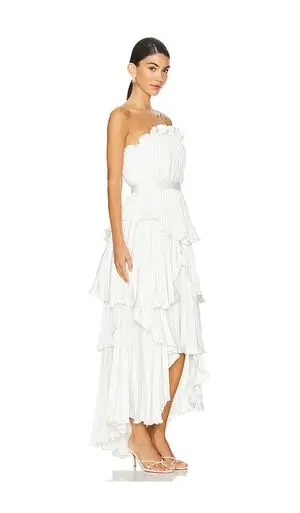 AMUR Janey Tiered Shell Midi Dress