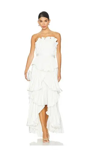 AMUR Janey Tiered Shell Midi Dress