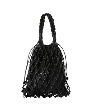 MSGM Elastic Mesh Tote With Cursive Logo