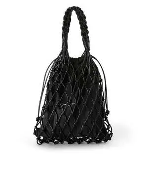 MSGM Elastic Mesh Tote With Cursive Logo