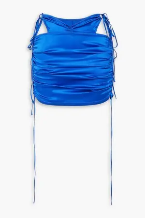 SUPRIYA LELE Cutout Ruched Mini Skirt