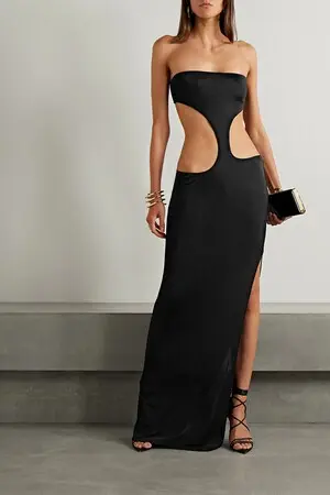 LOUISA BALLOU Long Carve Strapless Maxi Dress