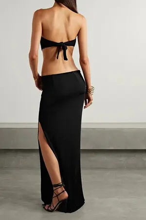 LOUISA BALLOU Long Carve Strapless Maxi Dress