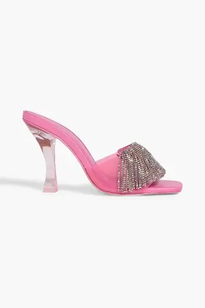 Cult Gaia Lana Crystalembellished Pvc Mules - Pink