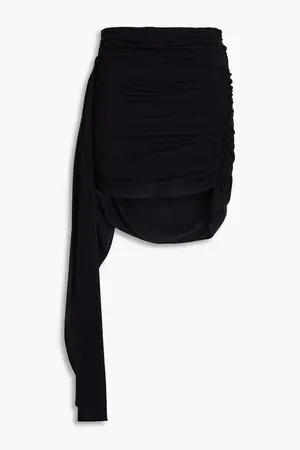 Helmut Lang Ruched Jersey Mini Skirt