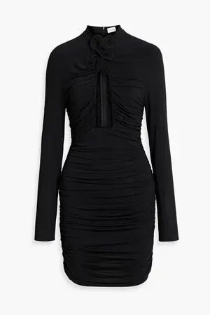Magda Butrym Magda Butrym Cutout Ruched Mini Dress - Black