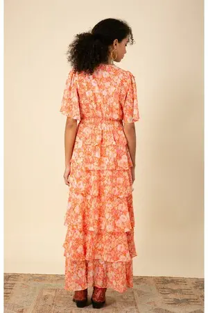 Hale Bob Ainsley Tiered Maxi Dress - Orange