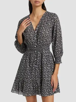 Veronica Beard Katari Floral Cotton Minidress