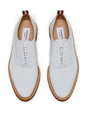 Thom Browne Nubuck Saddle Shoes - White