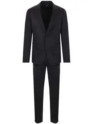 Zegna Single Breasted Suit - Black