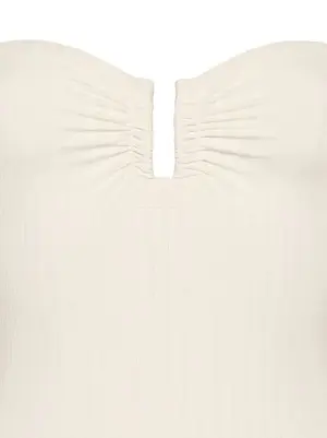 ERES Bossa Nova Ribbed Knit Swimsuit - White