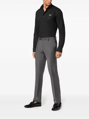Philipp Plein Straight-leg Wool-blend Trousers