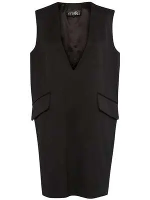MAISON MARGIELA Tailoring Wool Mini Dress - Black