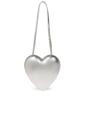 Moschino Heart-shaped Shoulder Bag - Silver