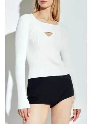 Dsquared2 Cut-out Ribbed-knit Top