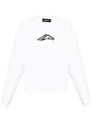 Dsquared2 Graphic-stamp Sweatshirt - White