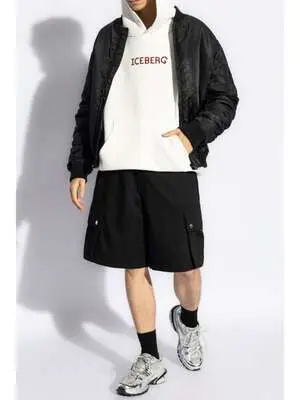 Iceberg Logo-print Cotton Hoodie