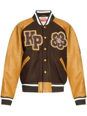 Buy Kenzo Boke Flower Varsity Jacket - Brown At 34% Off | Editorialist
