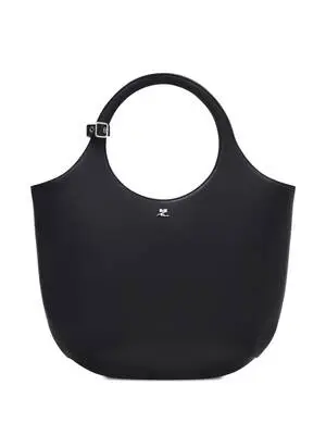 COURREGES Holy Midi Leather Bag - Black