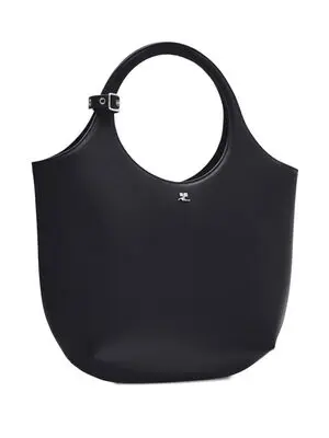 COURREGES Holy Midi Leather Bag - Black
