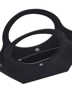 COURREGES Holy Midi Leather Bag - Black
