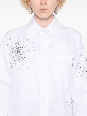 DES_PHEMMES Crystal-embellished Shirt