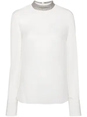 Women's Mock Neck Long Sleeve Blouses