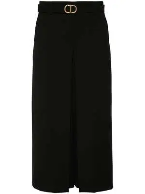 TWINSET Belted Wide Leg Trousers