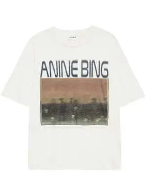 ANINE BING Cade Mushrooms T-shirt - White