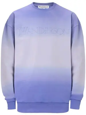 JW Anderson Logo-embroidered Gradient Sweatshirt - Purple