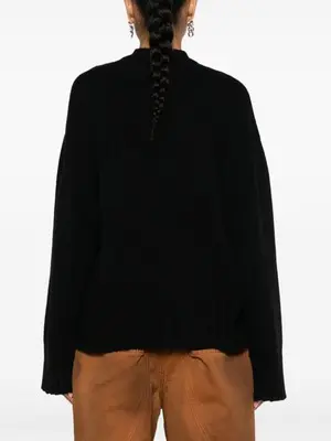 Attico Ribbed-knit Sweater - Black