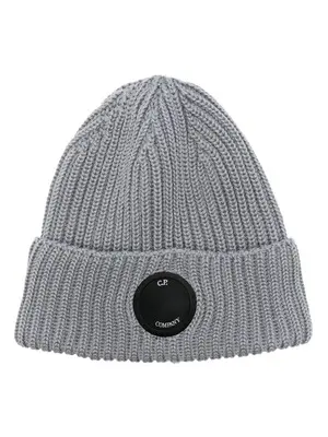 C.P. COMPANY Lens Detail Beanie - Grey
