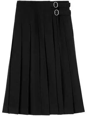 JIL SANDER High-waist Pleated Midi Skirt