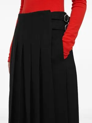 JIL SANDER High-waist Pleated Midi Skirt