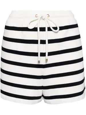 FRAME Striped Varsity Shorts - White