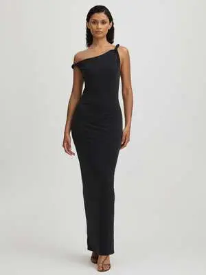 Good American Twisted Strap Jersey Maxi Dress