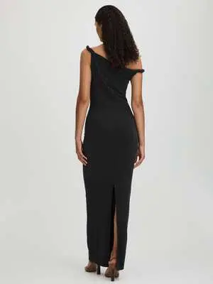 Good American Twisted Strap Jersey Maxi Dress
