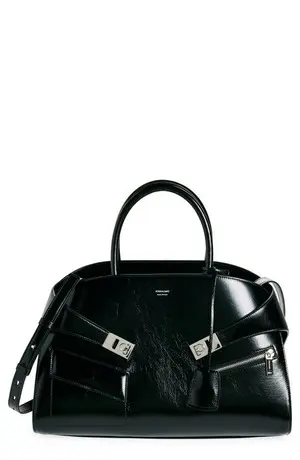FERRAGAMO Medium Satchel Bag With Zip Pocket